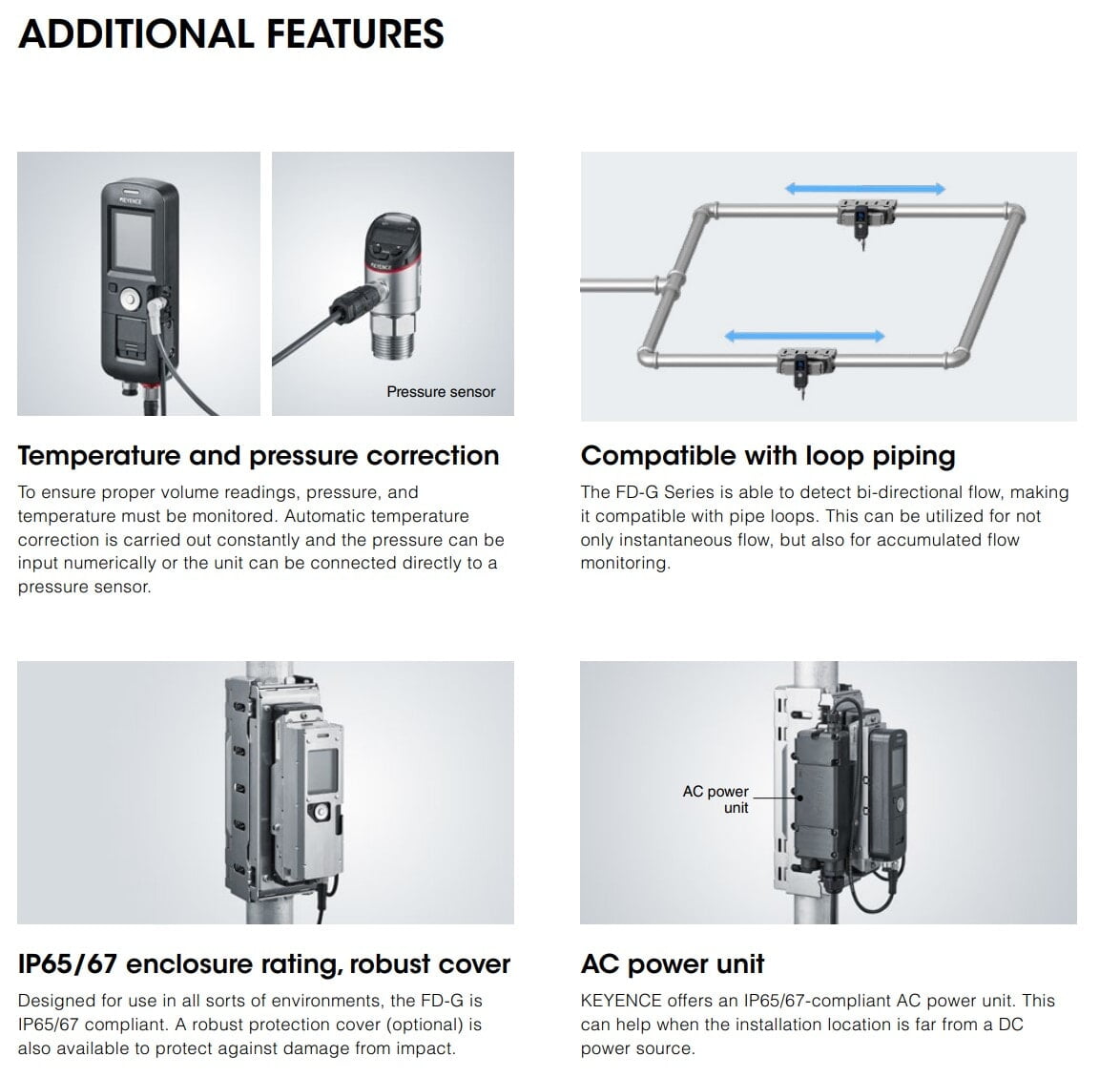Compressed Air Flow Meter Keyence FD-G Series Ultrasonic